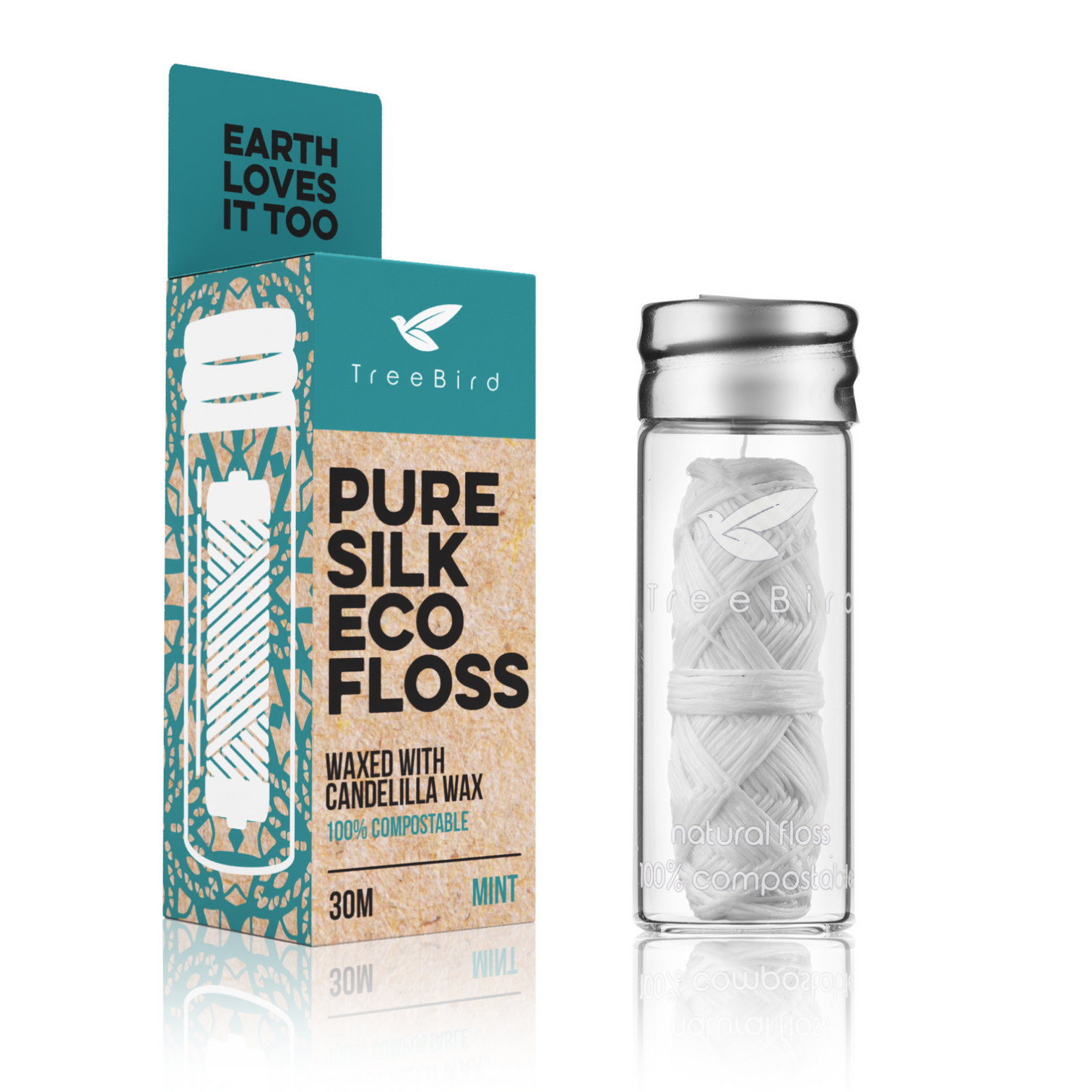 Pure Silk Eco Floss | Compostable Floss by TreeBird
